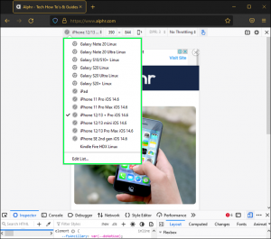 How to View the Mobile Version of a Website on a PC