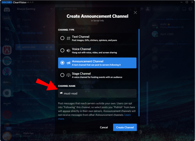 How to Add an Announcement Channel to Discord