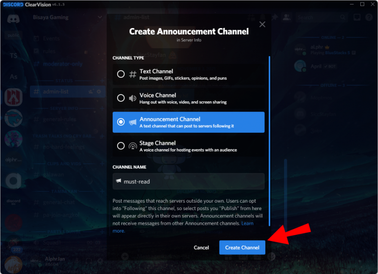 How to Add an Announcement Channel to Discord