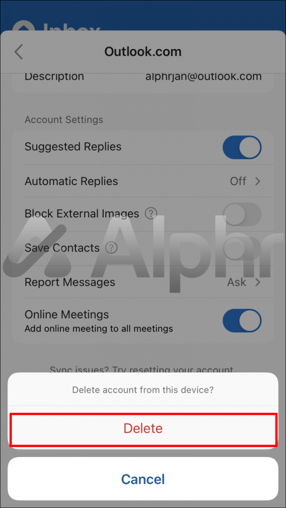 How to Remove an Account From Outlook