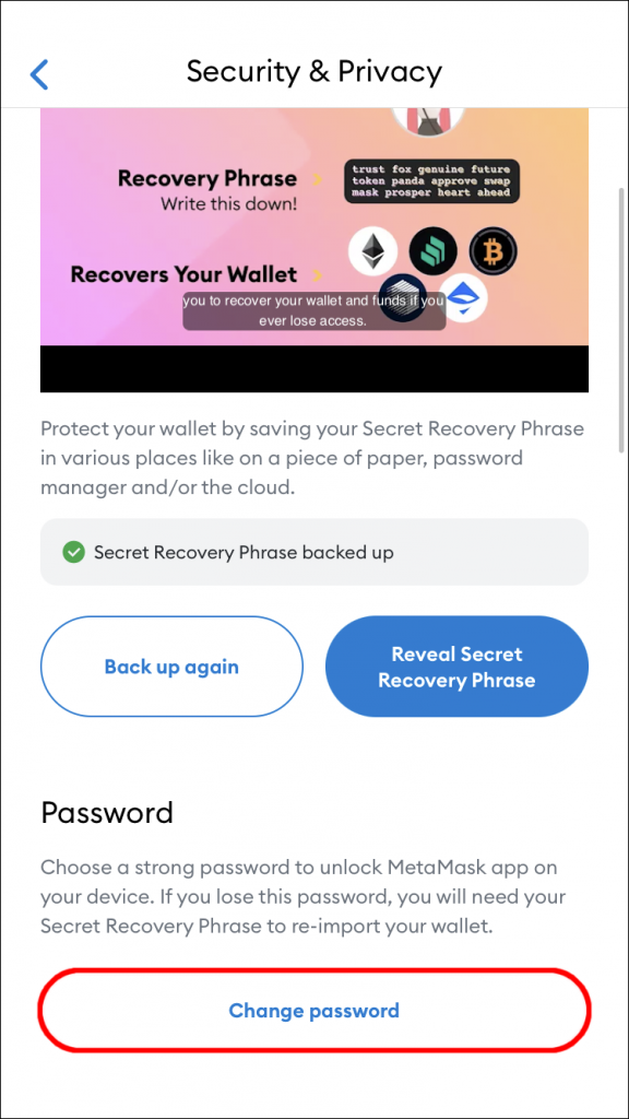 How to Change a MetaMask Password
