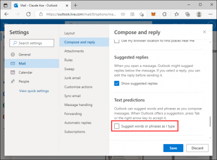 How To Turn Off Predictive Text in Outlook
