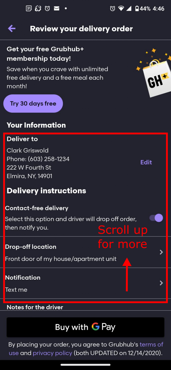 How to Pay with Cash on Grubhub