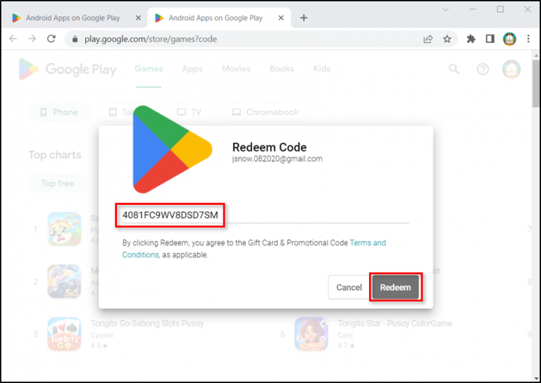 How to Redeem a Code in Google Play