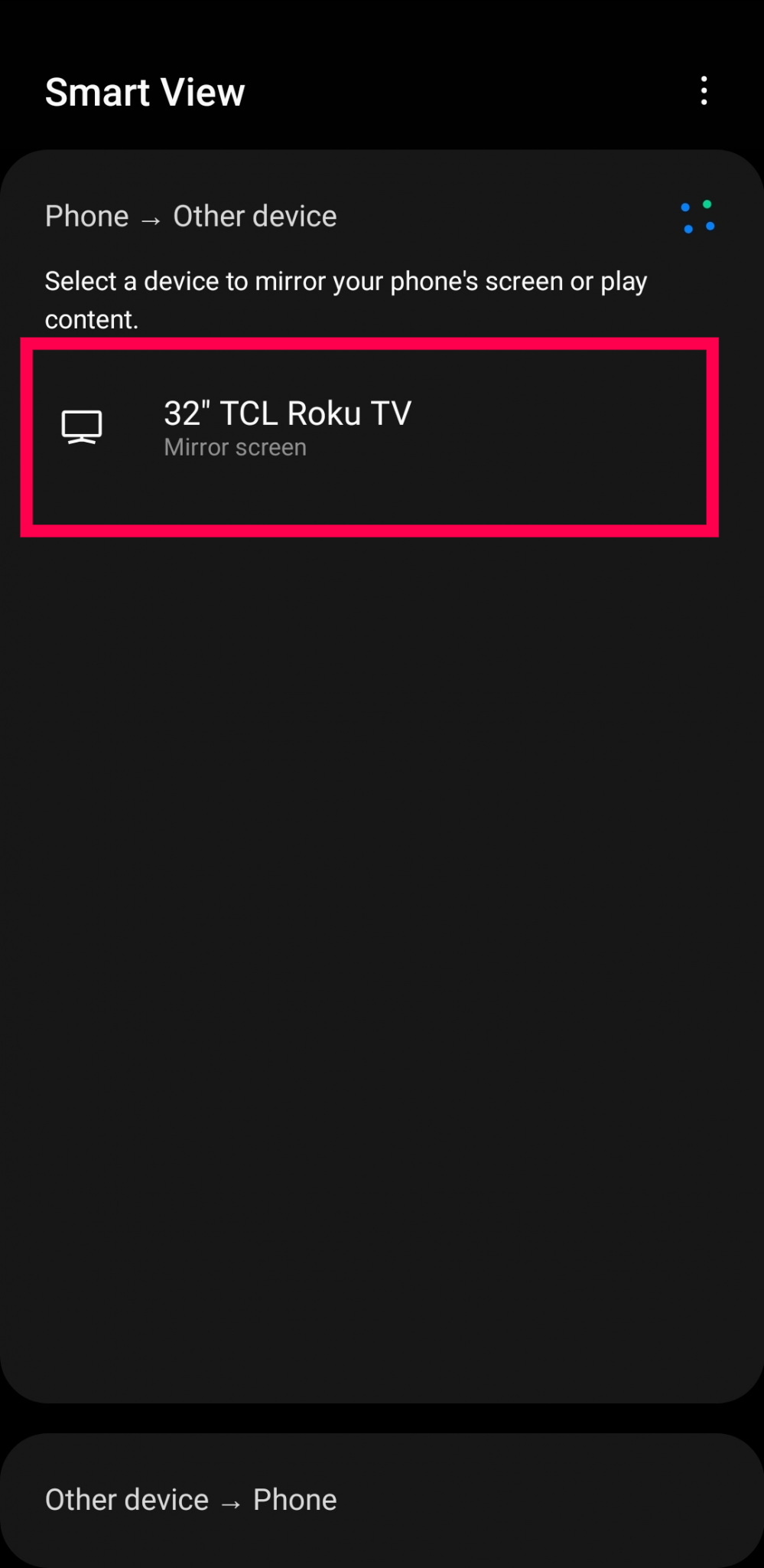 How to Mirror Android to Roku