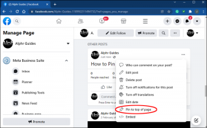 How to Pin a Post on Facebook
