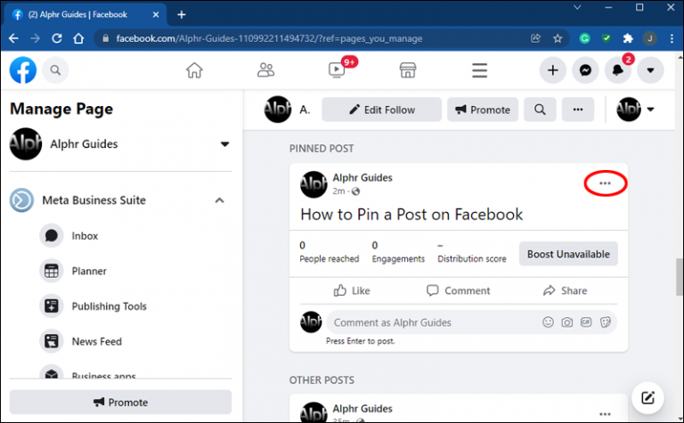 How to Pin a Post on Facebook