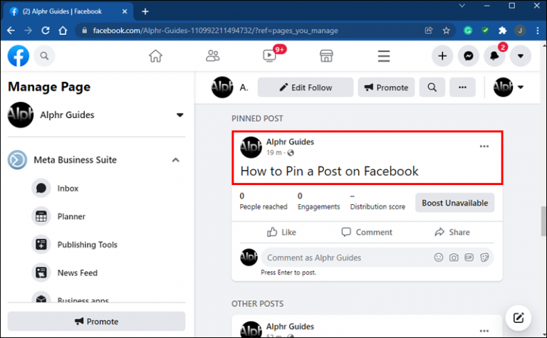 How to Pin a Post on Facebook