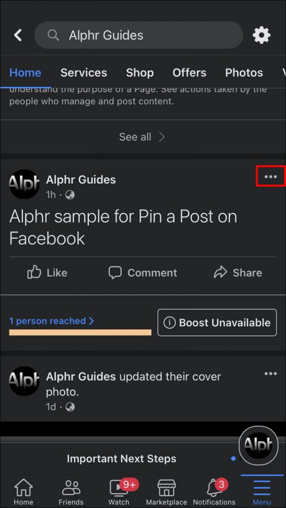 How to Pin a Post on Facebook