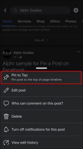 How to Pin a Post on Facebook