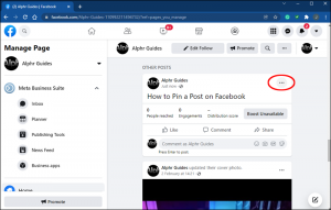How to Pin a Post on Facebook