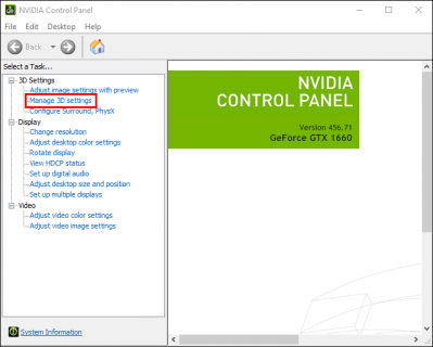 How to Set a Default Graphics Card