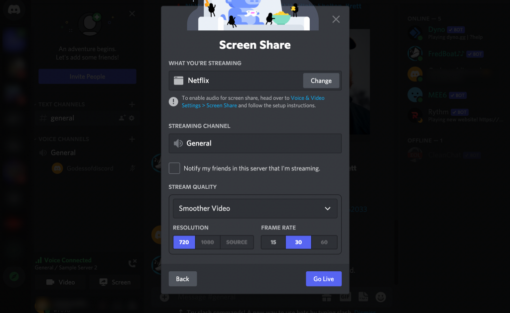 How to Stream Netflix on Discord