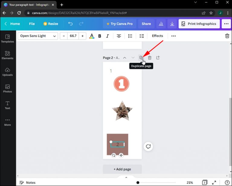 How to Add Page Numbers in Canva