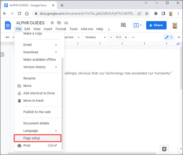 How to Change the Background Color in a Google Doc