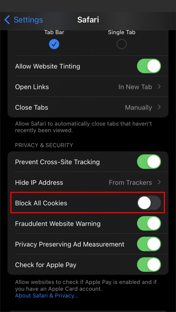 How to Enable Cookies on an iPhone