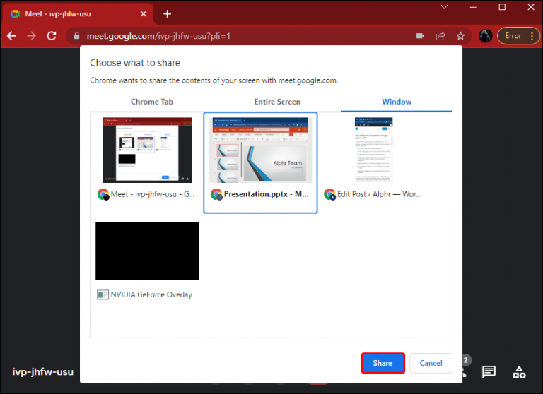 How to Present a PowerPoint in Google Meet