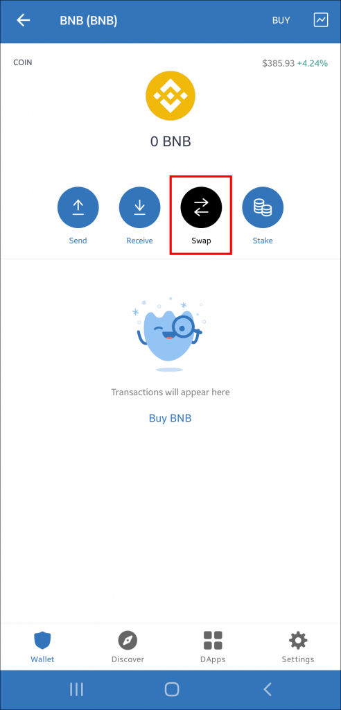 How to Swap BNB to Smart Chain in Trust Wallet