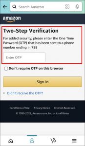 How to Turn On or Off 2FA on Amazon