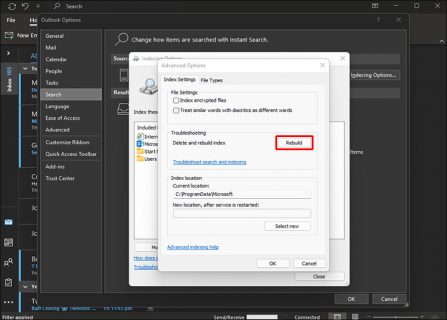 How To Fix Outlook Search Not Working