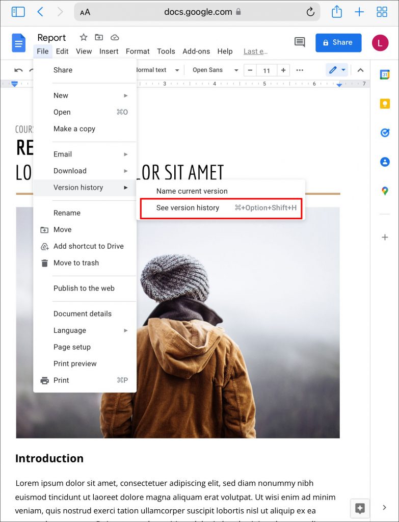 How To Revert to a Previous Version of a Google Doc