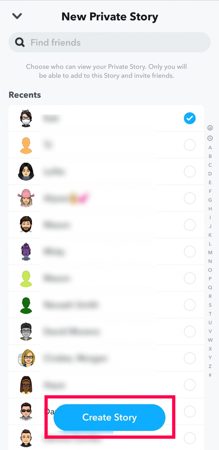 How To Make a Private Story in the Snapchat App