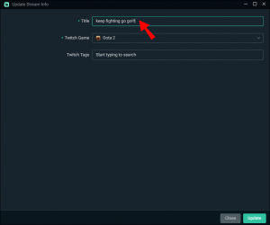 How To Change the Stream Title on Twitch
