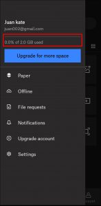 How to View How Much Free Space Available in DropBox