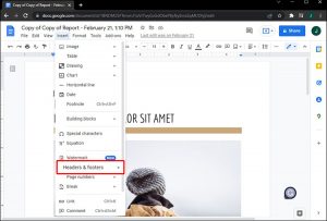 How to Create Different Headers for Different Pages in Google Docs