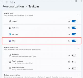 How to Remove Chat from the Taskbar in Windows 11