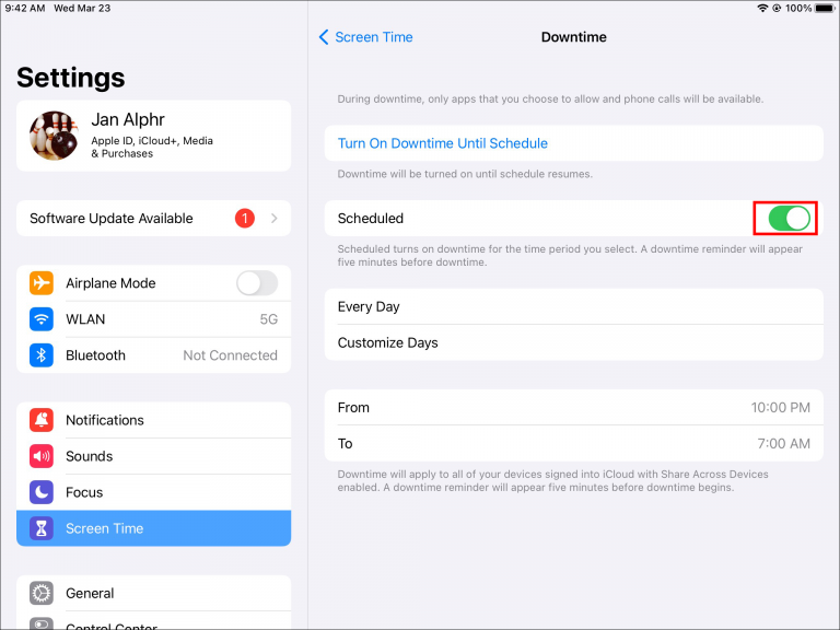How to Set a Timer to Turn Off iPad