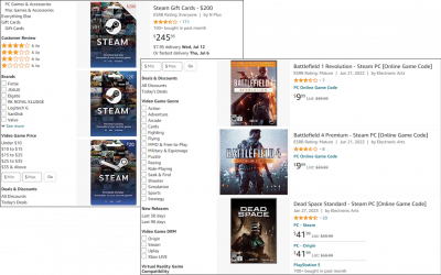 How to Purchase Steam Games with an Amazon Gift Card