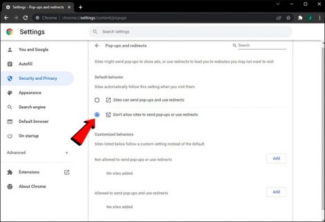 How To Stop Redirects in Chrome