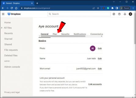 How to View How Much Free Space Available in DropBox