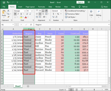 How To Rearrange Columns in Excel