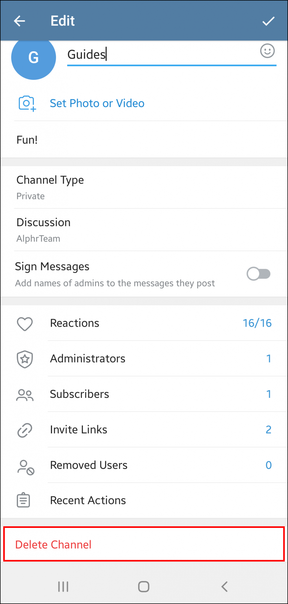 How To Delete a Channel in Telegram