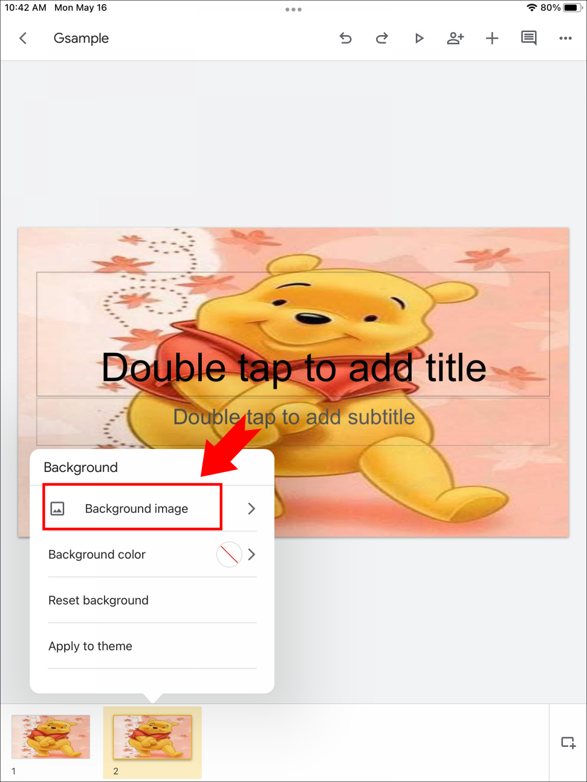 How to Make a Picture the Background in Google Slides