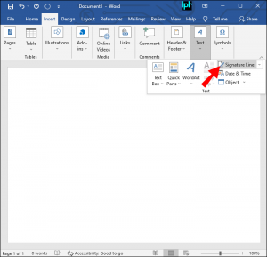 How to Insert a Signature Line in Microsoft Word