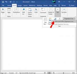 How to Insert a Signature Line in Microsoft Word