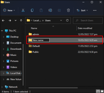 How to Rename a User Folder in Windows 11