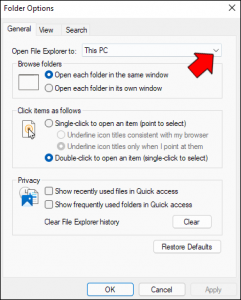 How to Set the Default Folder in File Explorer