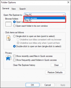 How to Set the Default Folder in File Explorer