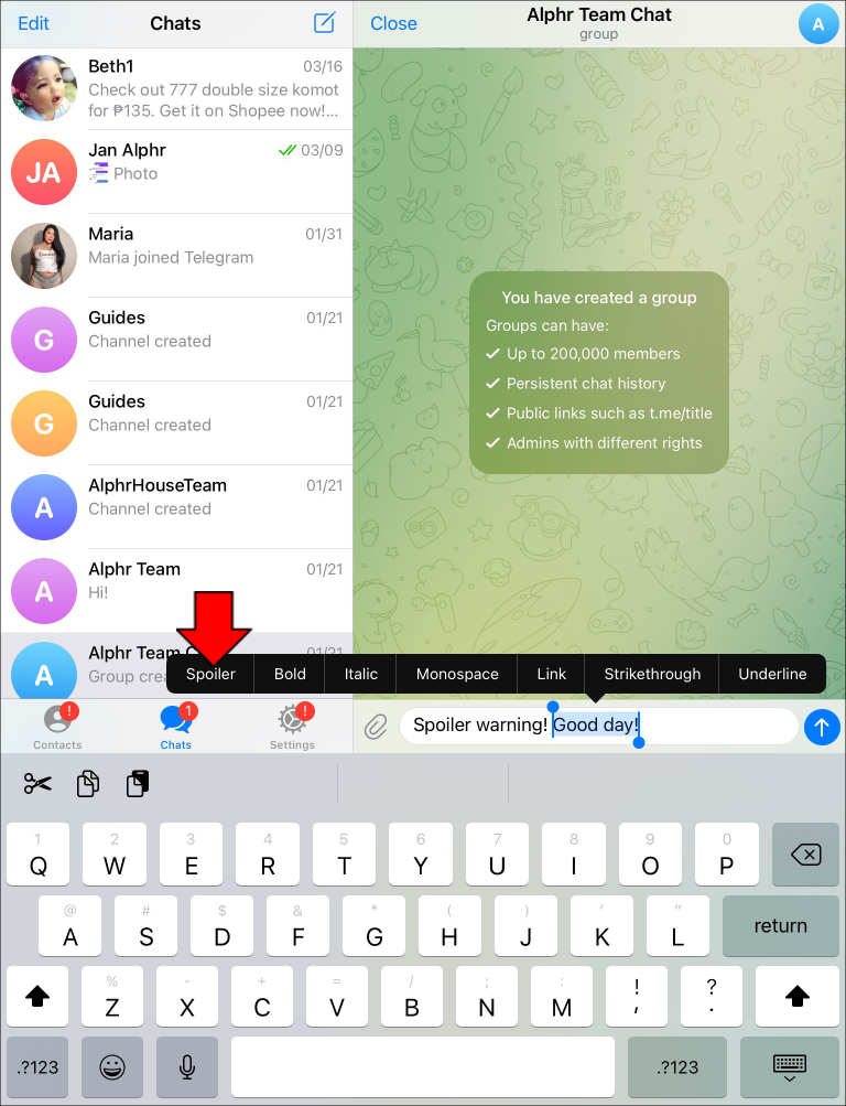 How to Use the Spoiler Tag in Telegram