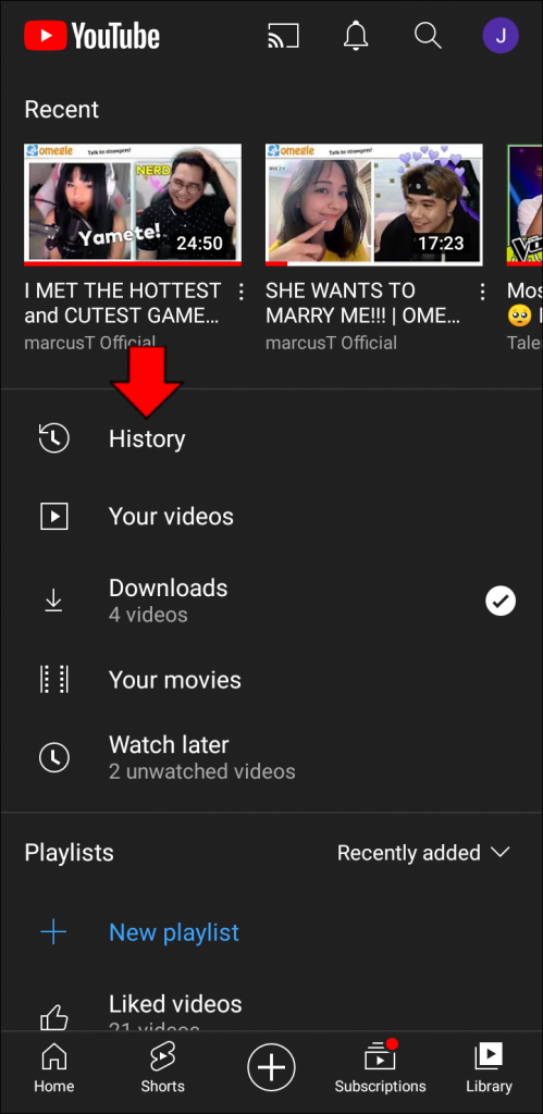 How to View Your Recently Watched Videos on YouTube