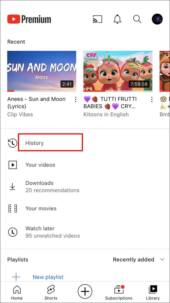 How to View Your Recently Watched Videos on YouTube