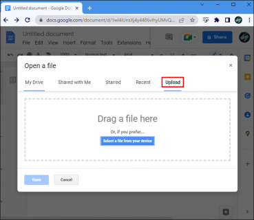 How To Open a DOCX File With Google Docs
