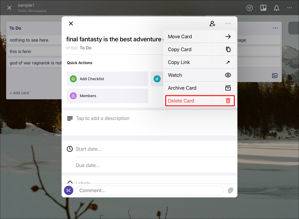 How To Delete a Card in Trello
