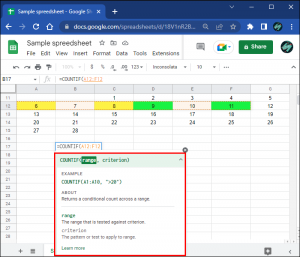 How to Count Cells in Google Sheets
