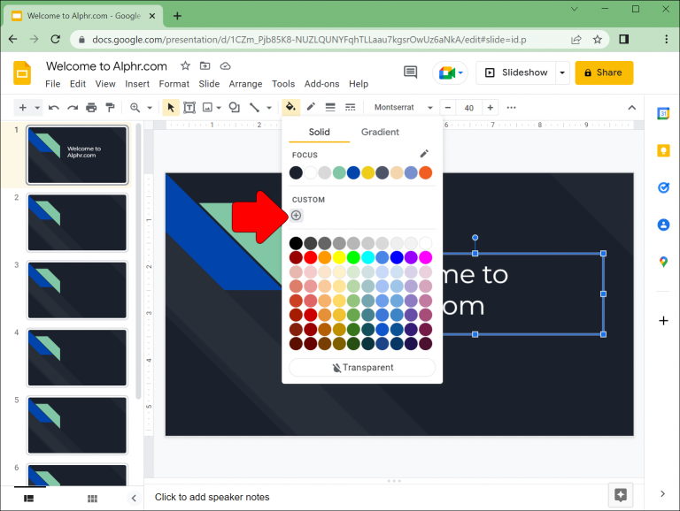 How to Make a Shape Transparent in Google Slides