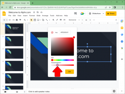 How to Make a Shape Transparent in Google Slides